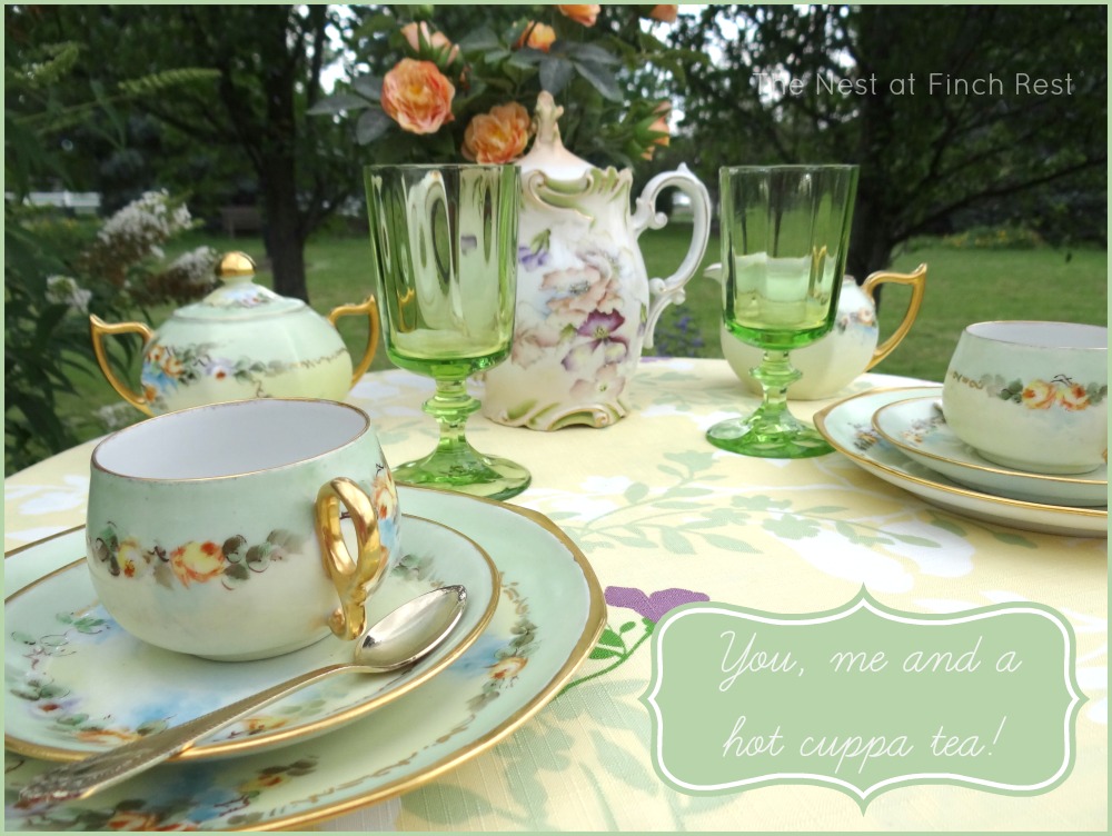 The Nest at Finch Rest: A Garden Tea for Two and GIVEAWAY WINNER!