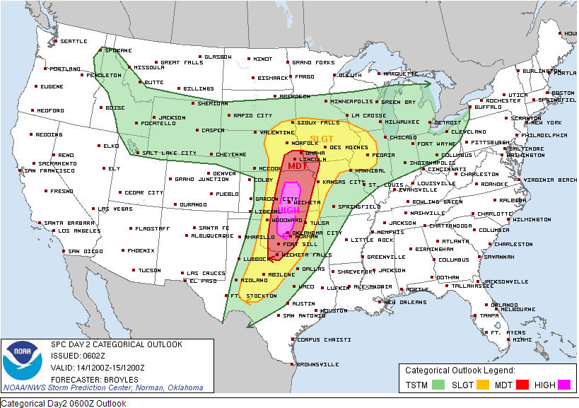 Capt. Spaulding's World: CSW WEATHER: High Risk of Severe Storms ...