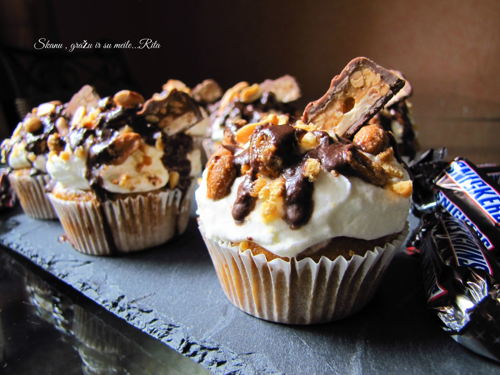 Ritos receptai : Snickers keksiukai