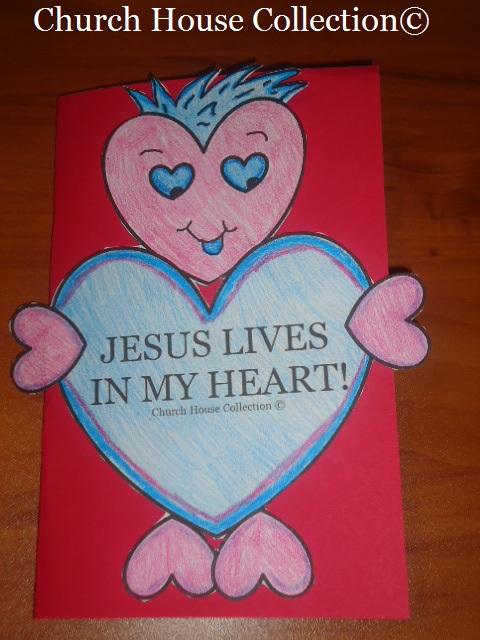 Church House Collection Blog: Valentine's Day Heart Card Craft "Jesus ...