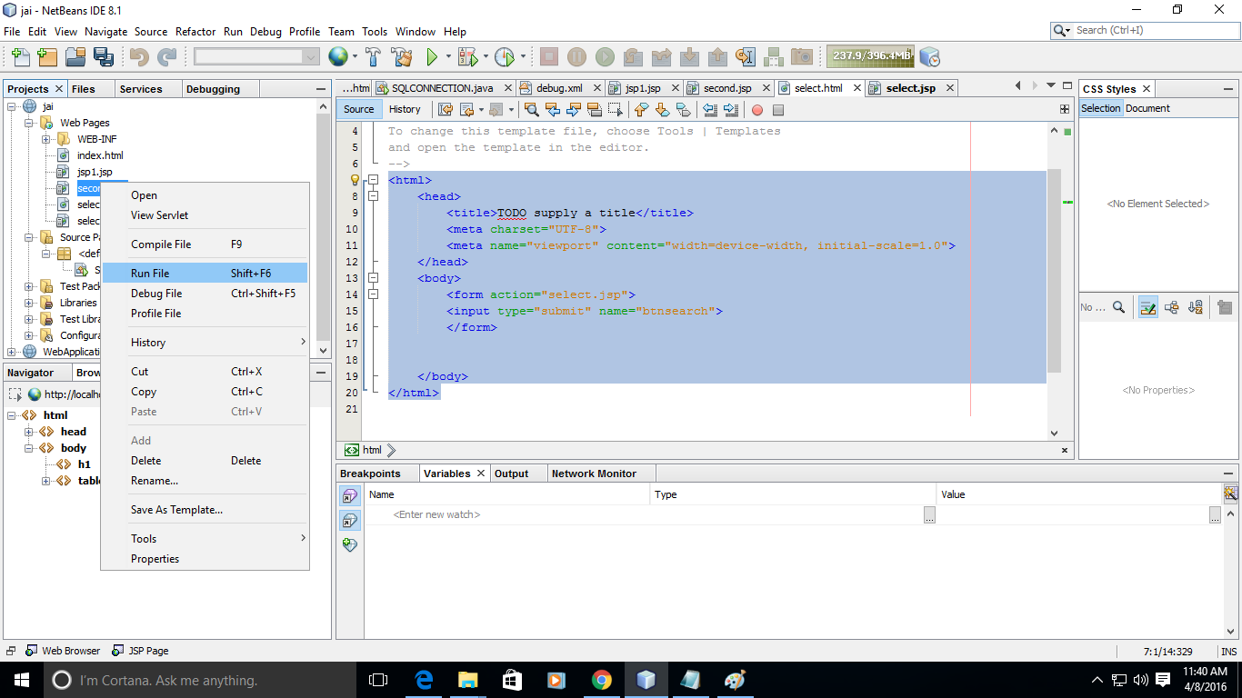 Jsp With Databaseconnectivity How To Use Sqlite Database Connectivity With Java Using Netbeans Ide 8444