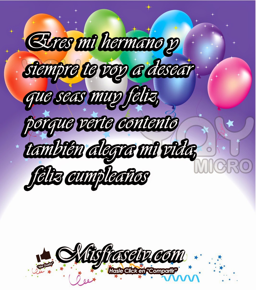 Frases Bonitas Para Facebook: Hermano Feliz Cumpleaños