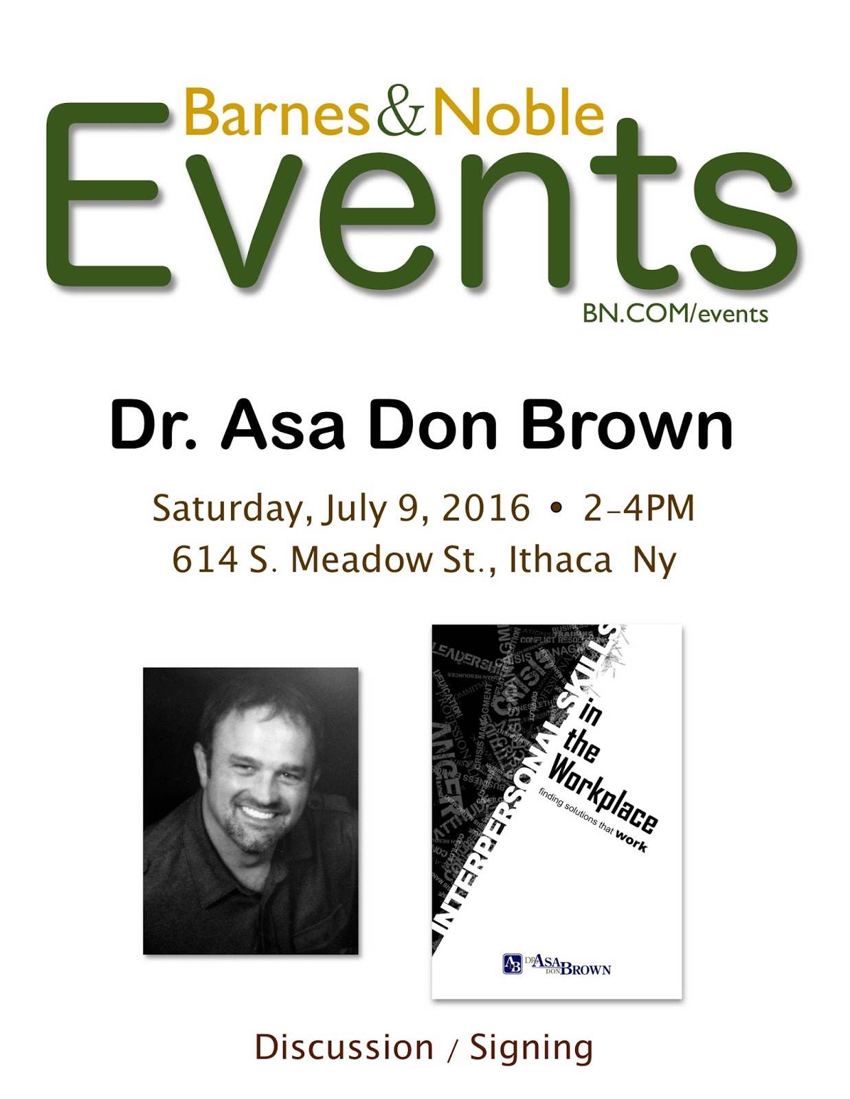 Dr. Asa Don Brown: Barnes & Noble, Dr. Asa Don Brown, Book Signing
