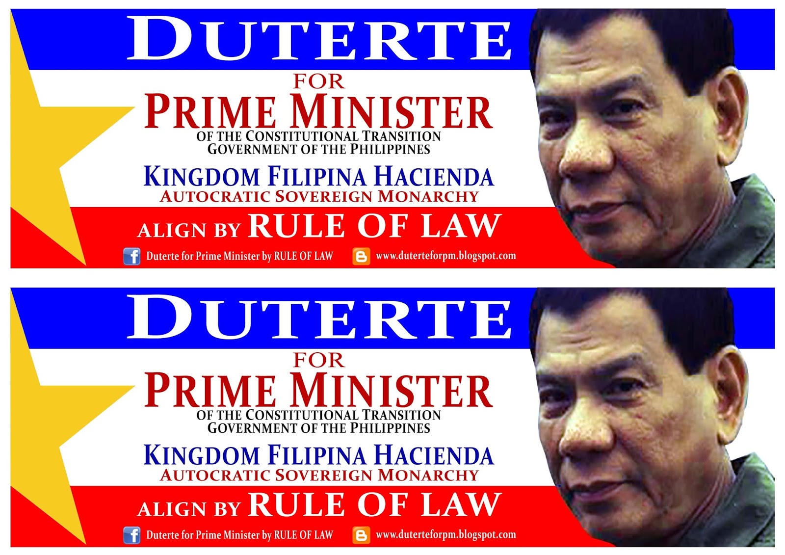 Duterte for Prime Minister by RULE OF LAW of Sovereignty: FREE T-Shirt ...