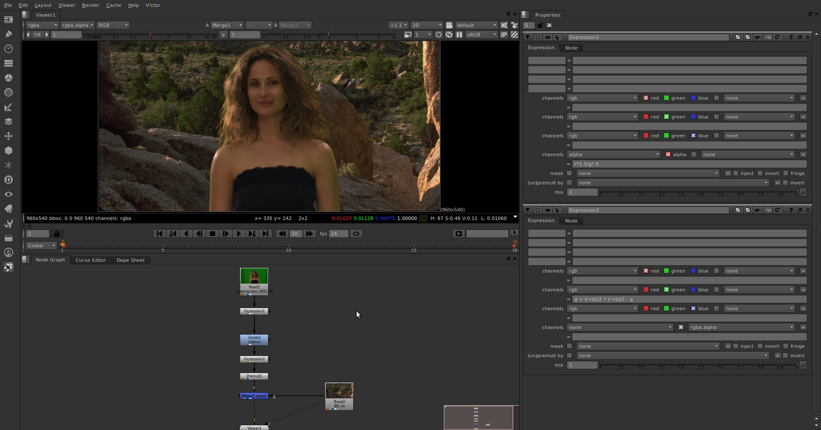 Keying With Expression Node In Nuke