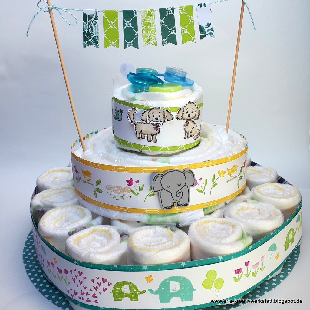 Eri's Kreativwerkstatt: Windeltorte für einen Jungen
