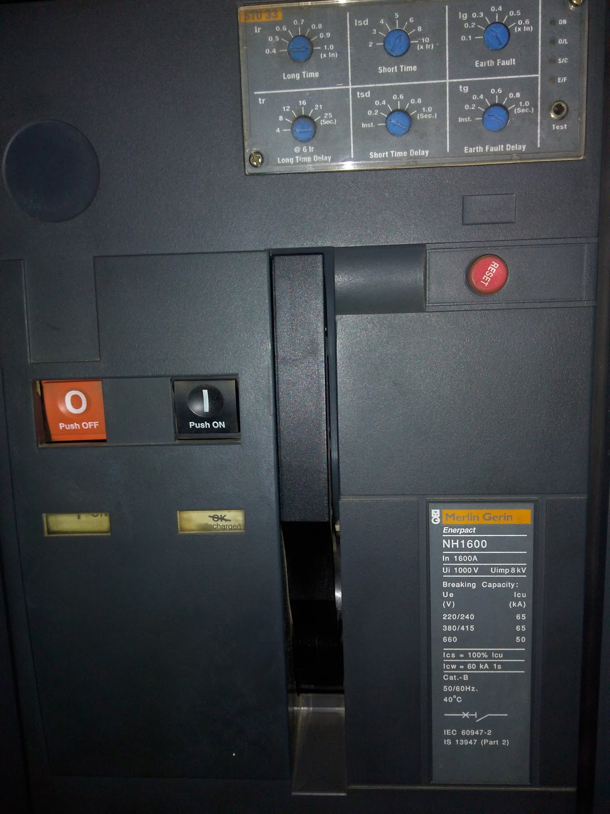 ACB Tripping settings