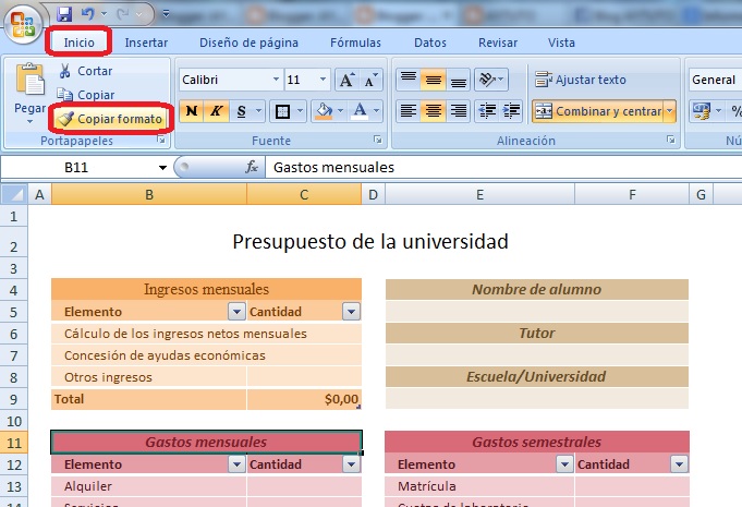 Copiar formato de una celda a otras en EXCEL - AYTUTO Blog