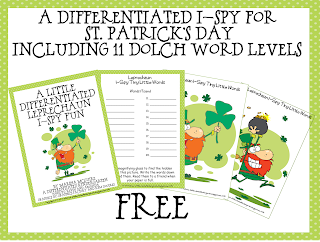 Classroom Freebies Too: A Differentiated I-Spy For St. Patrict's Day ...