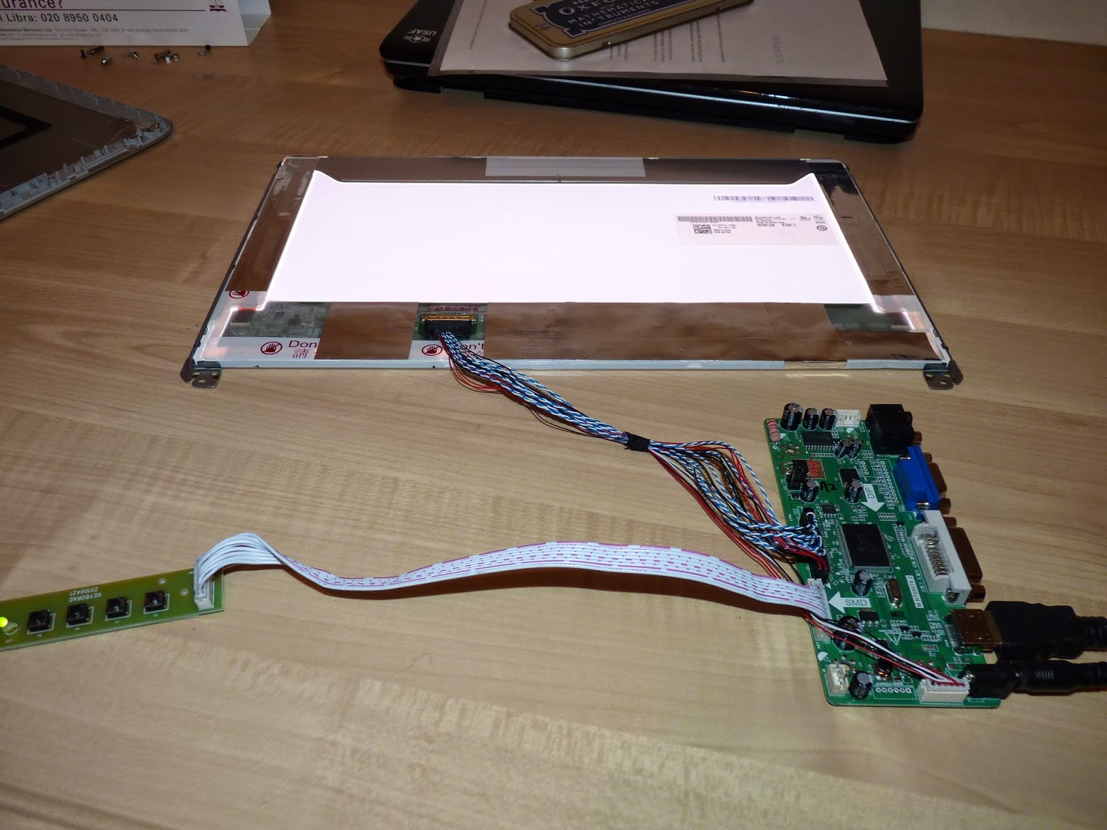 Turning a laptop screen into an external monitor.