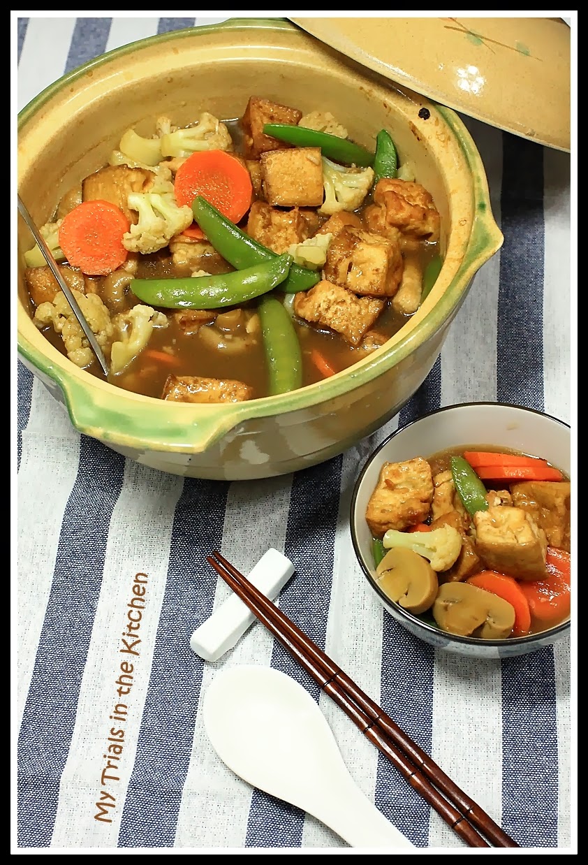 My Trials in the Kitchen: Claypot Braised Tofu #SundaySupper
