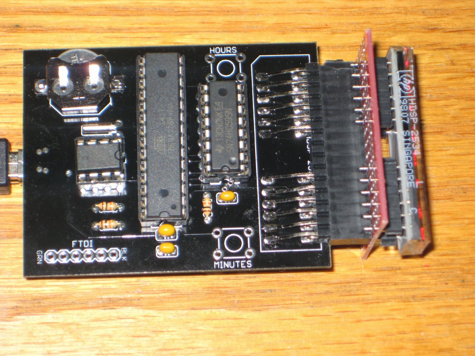 Wise time with Arduino: Horizontal mod for the HDSP clock