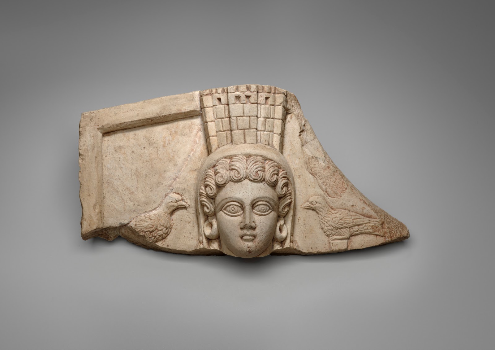 MONGOLS CHINA AND THE SILK ROAD : Head of Atargatis or Tyche with doves