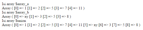 Array Union atau Array Merge, Pengertian dan Contoh | Coding
