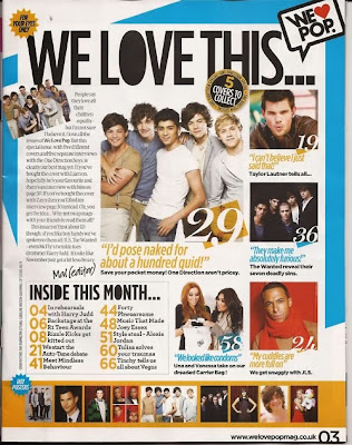 Ryan Clark 8087 A Level Media: Three pop magazine contents page analysis