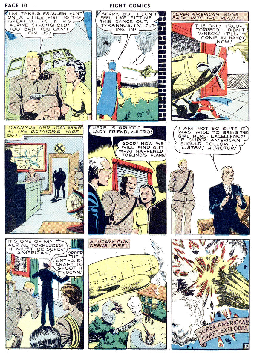 Pappy's Golden Age Comics Blogzine: Number 2017: Hitler with a handlebar