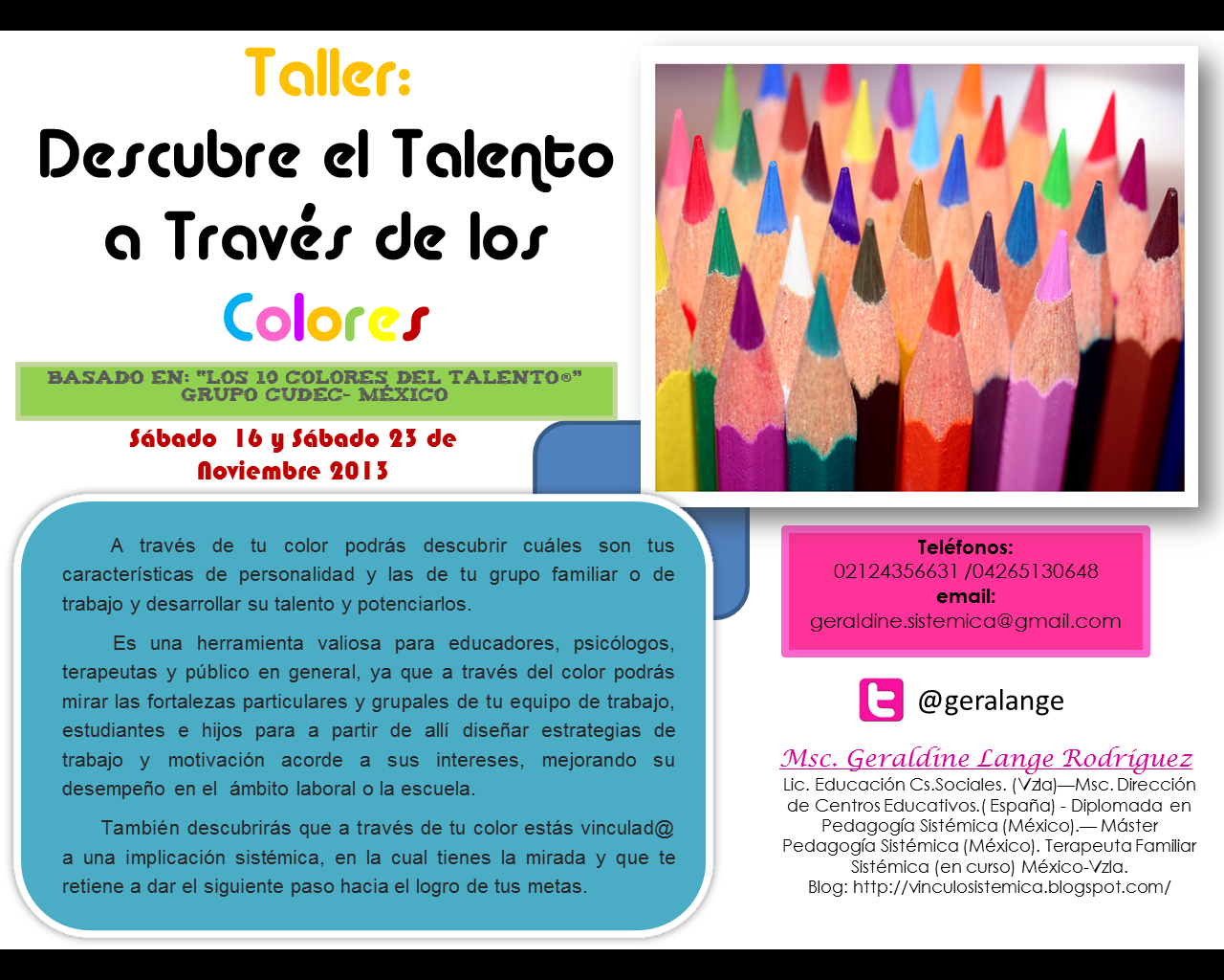 Taller: Descubre el Talento a través de los Colores