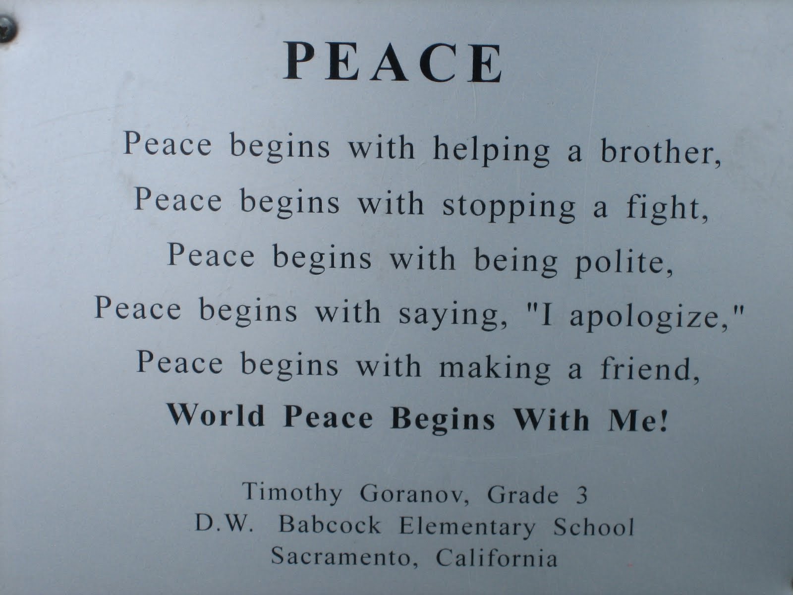 The Meaning Of: Characteristics of Peace