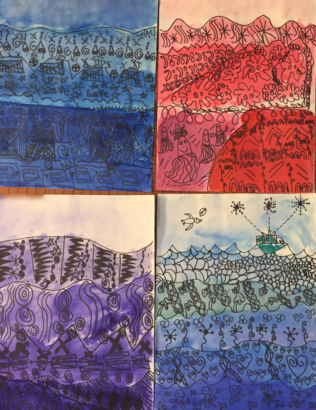 Mrs. Myers' Art Room: Ocean Zentangle