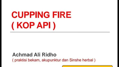 Ebook Kop Api / Bekam Api / Cupping Fire Achmad Ali Ridho - Terapi Jarum