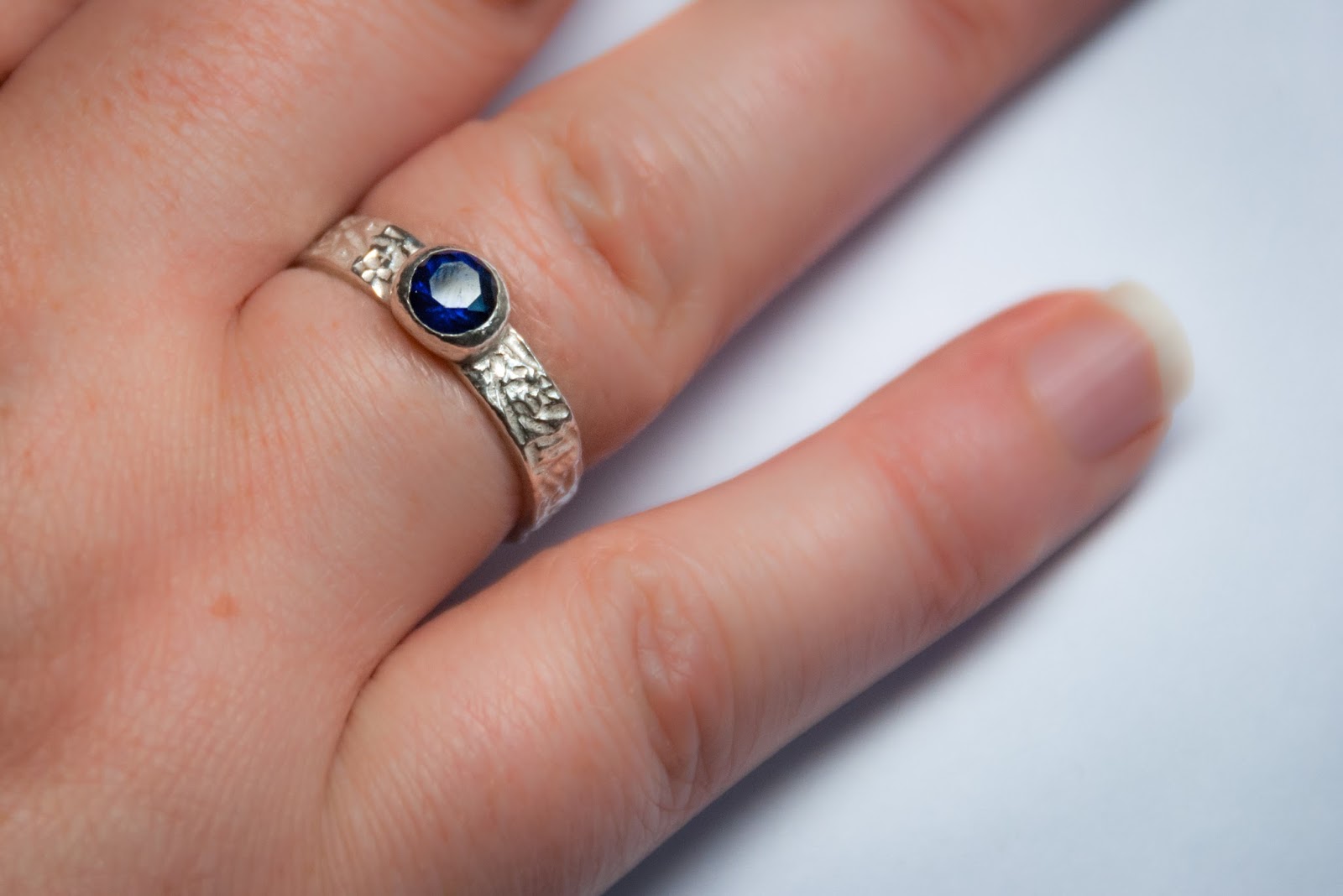 Stone setting in silver clay