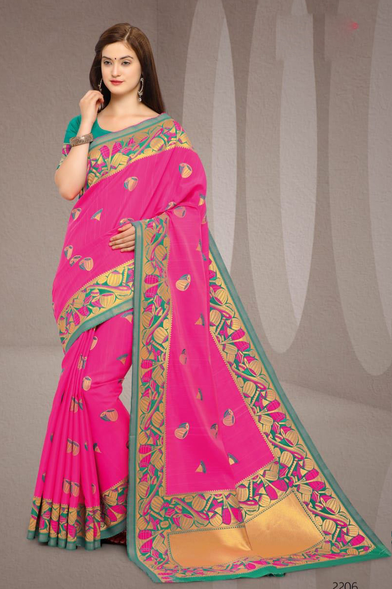 A Bundle Of Weaved Silk Festival Wear Sarees - 5240