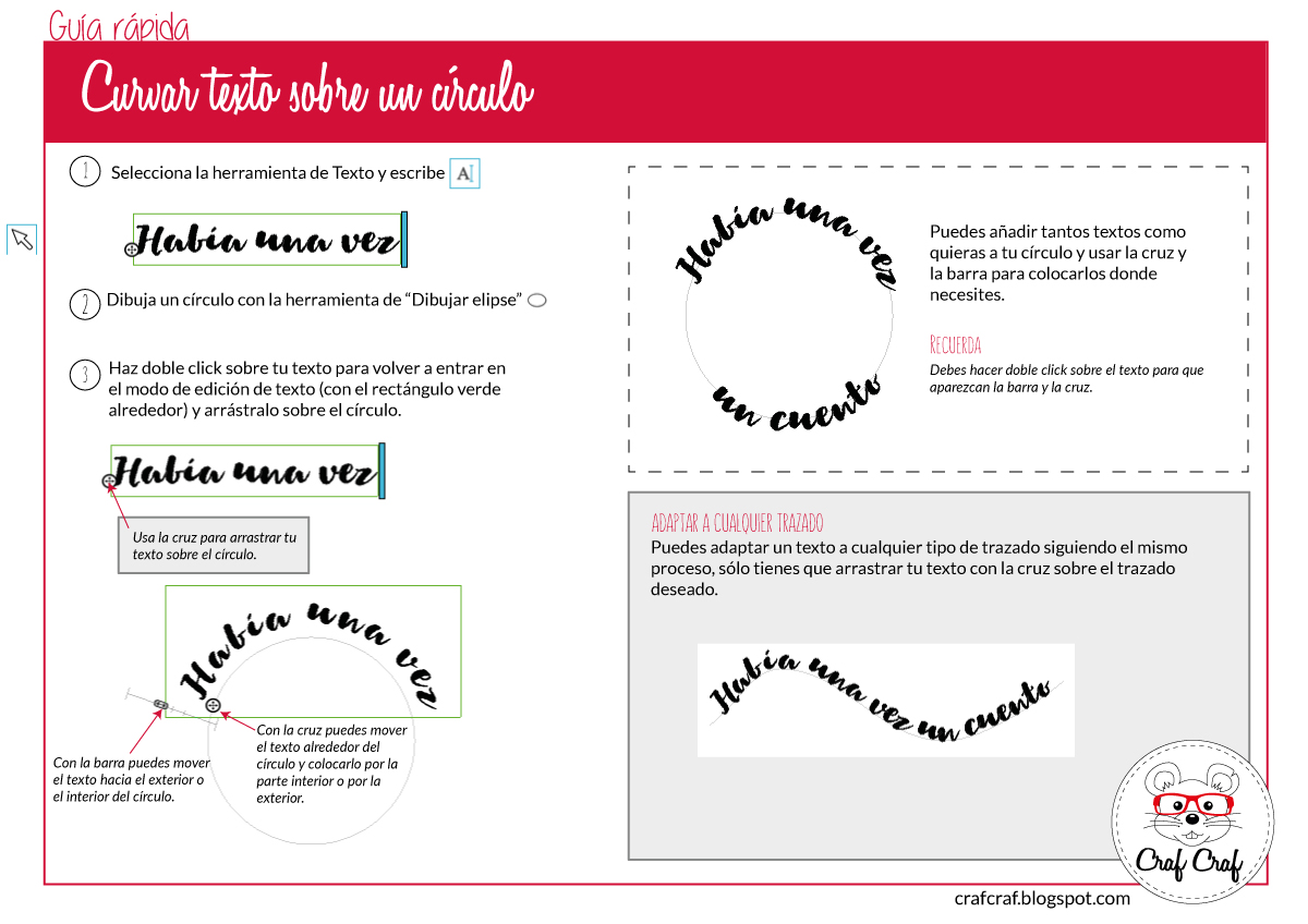 Guía Rápida – Curvar texto sobre un círculo | Craf Craf