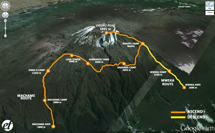 6 Day Kilimanjaro climb-Machame route - Africa Natural Tours ...
