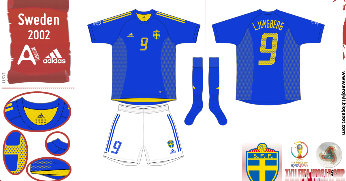 Kit Design, by eroj: 2002 Suécia (Home e Away)