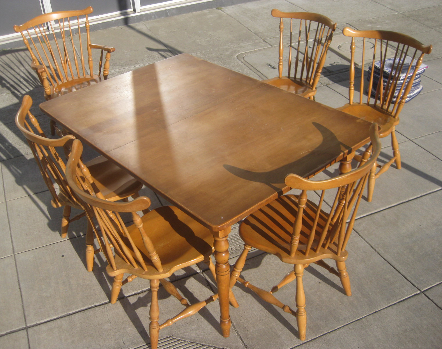 UHURU FURNITURE & COLLECTIBLES: SOLD - '60s Maple Dining Set - $200