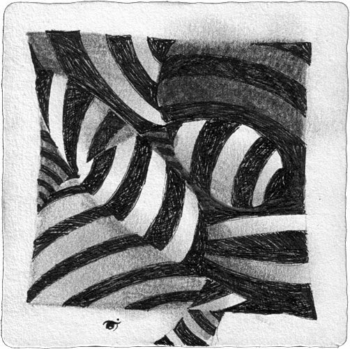 Zentangle String study with Striping