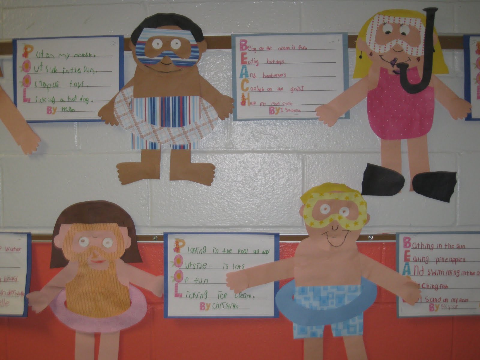 Pool or Beach Acrostic Poems