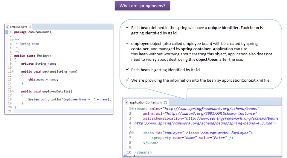 JAVA EE: What are spring beans? | Spring Tutorial | Spring basics ...
