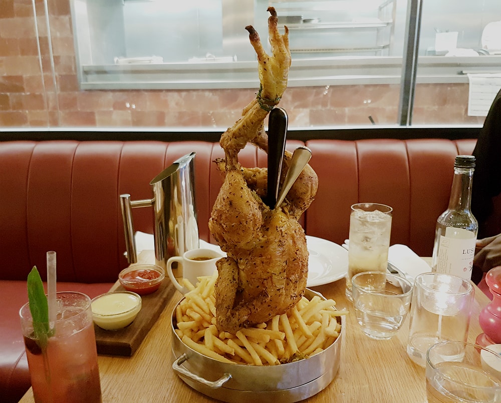 Posh Chicken And Chips At Hixter Bankside