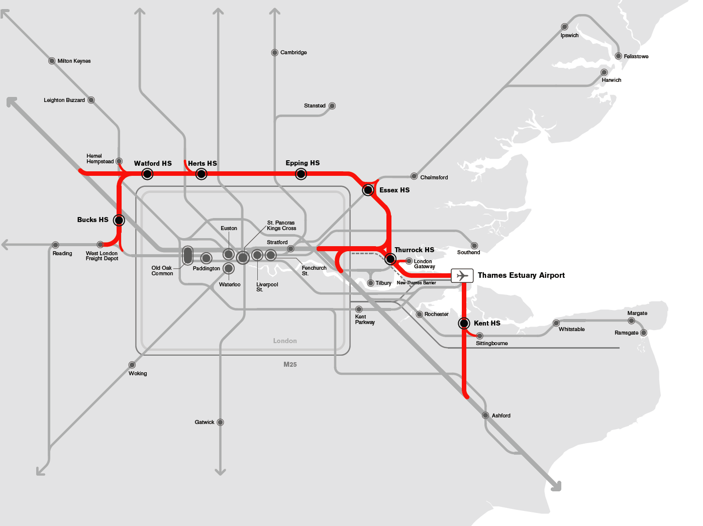 UK Rail: Thames Hub and HS2