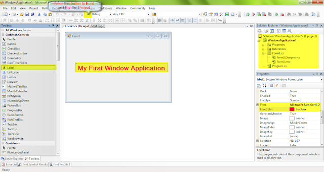 My Programming Zone: Visual Studio 2005 Window Application Project