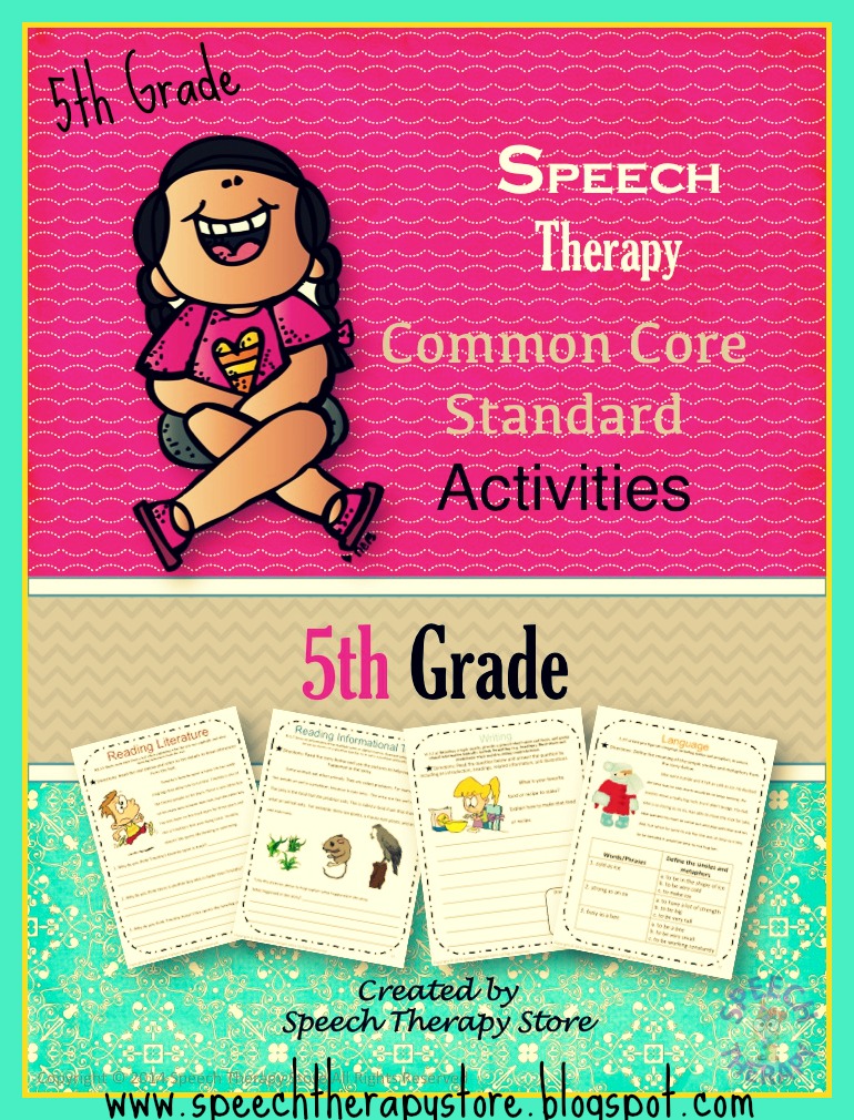 Speech Therapy: All the Common Core Activities you Can Take :)