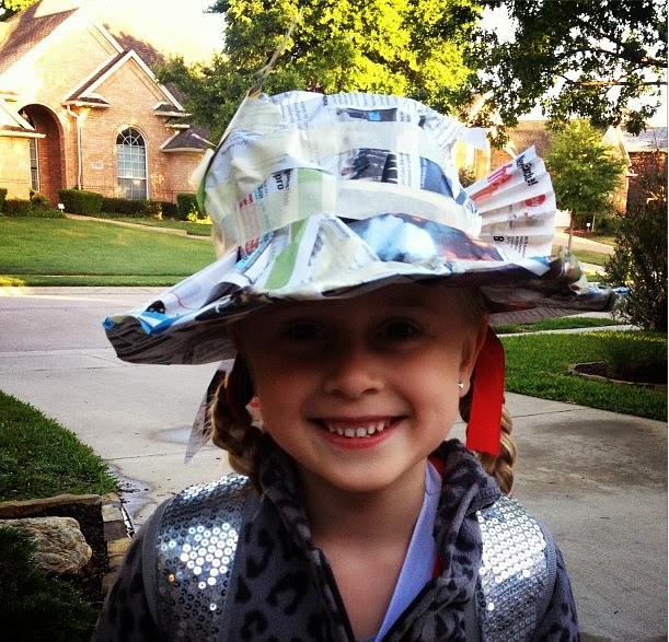 Crafty Texas Girls: Kids Craft: Earth Day Hat 2014