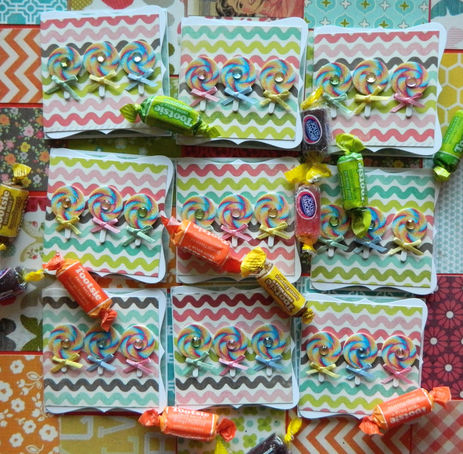 the vintage umbrella: lollipop cards