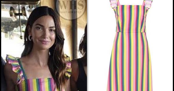 Lily Aldridge In Striped Ruffled Dress On Bravos Top Chef ~ I Want Her Style What Celebrities