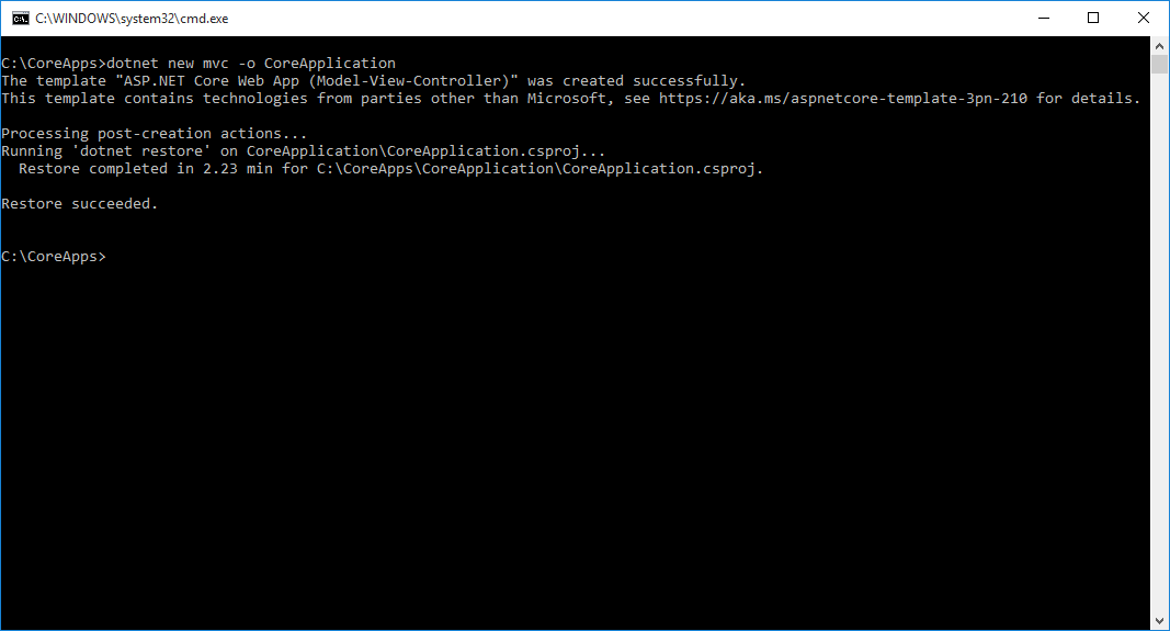 Crazy Stupid Creating First Core Mvc Application