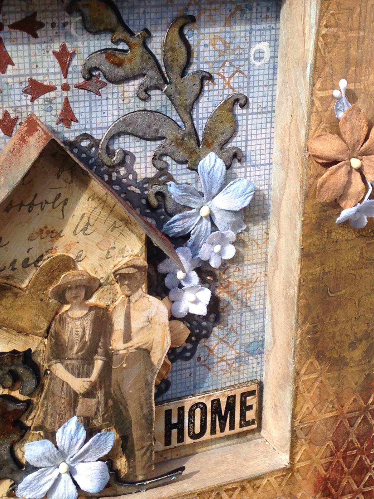 sarascloset: Grungy Mixed Media Altered Frame with Tim Holtz, Prima ...