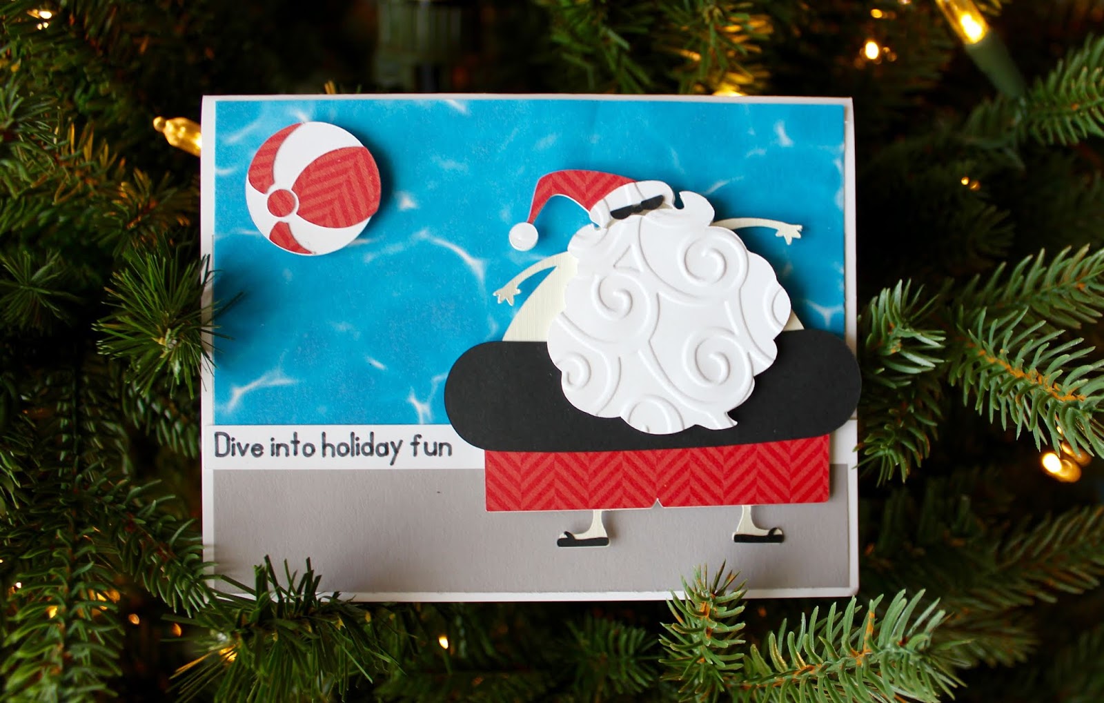 The Cropping Canuck: Day Five of Christmas Projects - Swimming Santa
