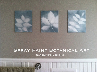 Caroline's Designs: DIY: Spray Paint Botanical Art