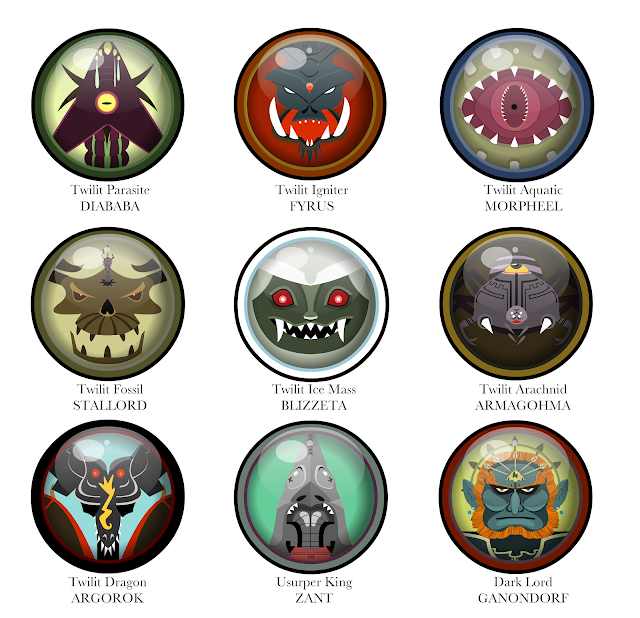 Seven Blue Orchids: Twilight Princess Boss Buttons Finished