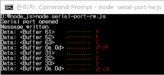 AVR(Atmega, Mega board) 배우기: node-serialport