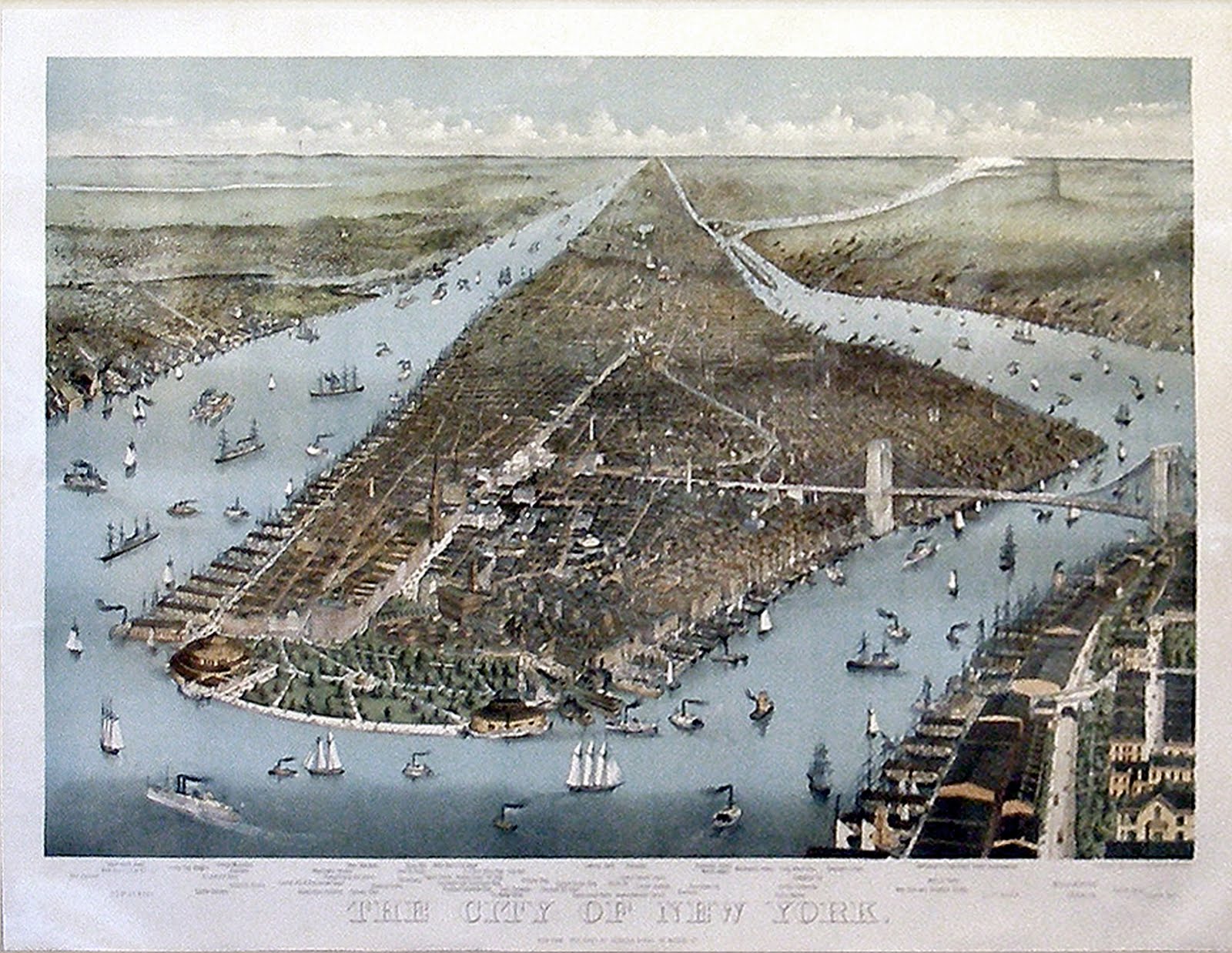 City View of the Day: "The City of New York" Currier and Ives, 1884