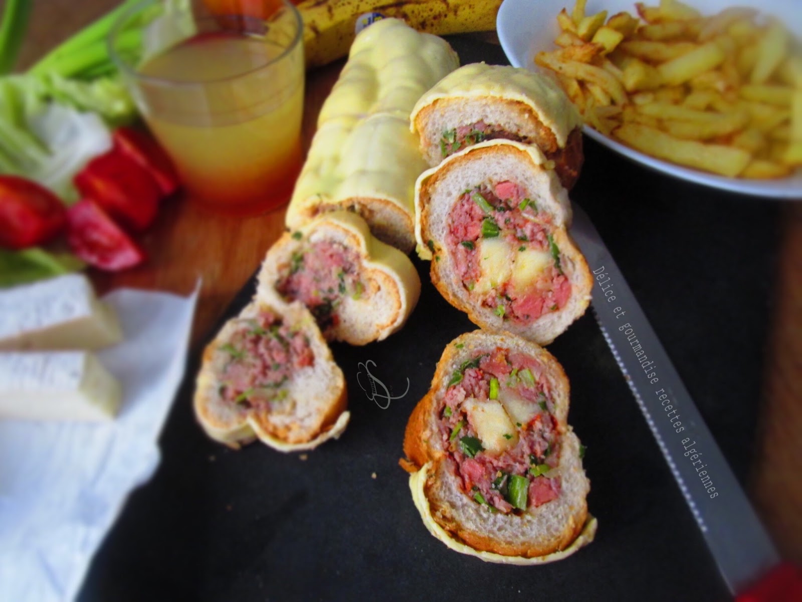 Pain baguette farcie