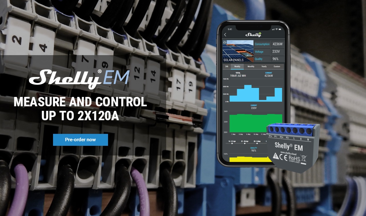 Shelly EM faz monitorização de consumos e controla contactores | Aberto ...