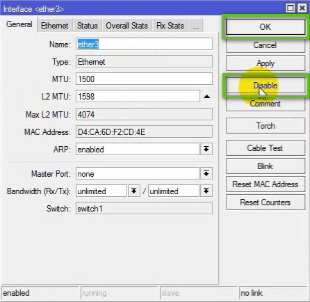 Cara Mengganti Nama dan Disable Enable Interface pada Mikrotik - Blogkoplakz